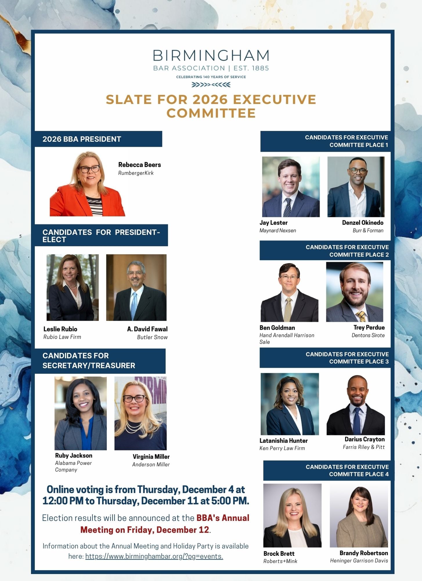 Voting starts NOW: 2026 BBA Executive Committee Slate - BBA News & Updates